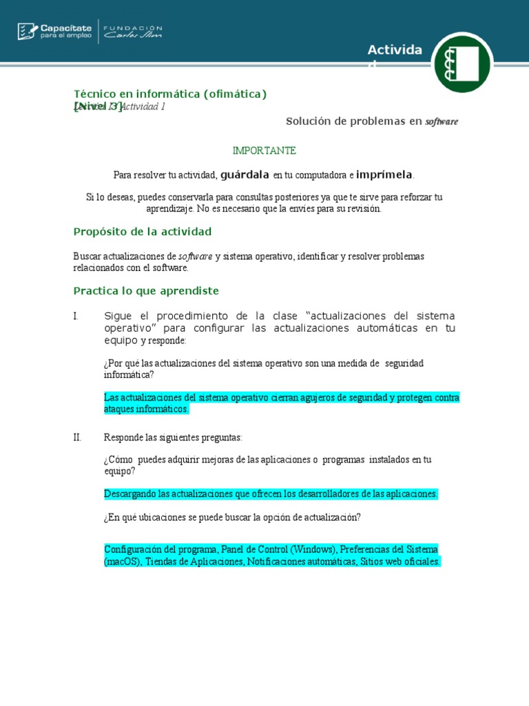 Nivel 3, Leccion 1 | PDF