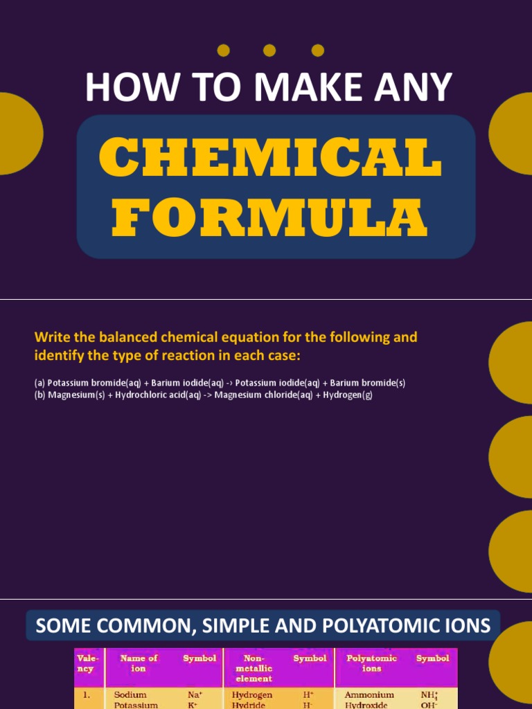 Creating Chemical Formulas Guide | PDF