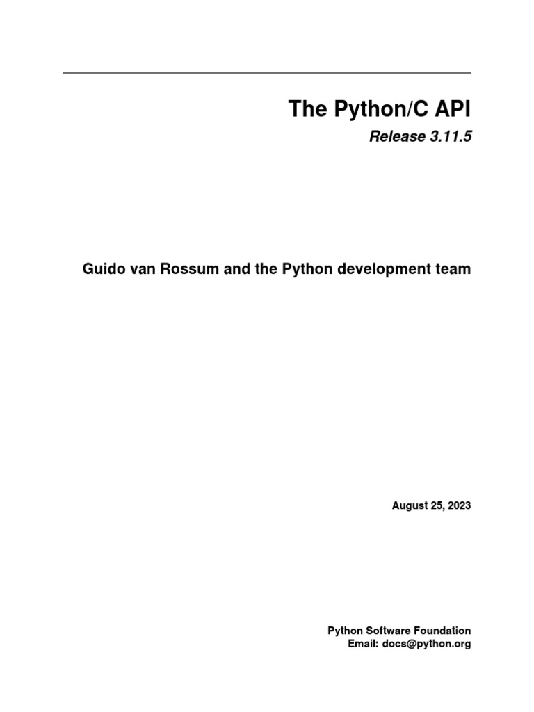 Python C Api Pdf