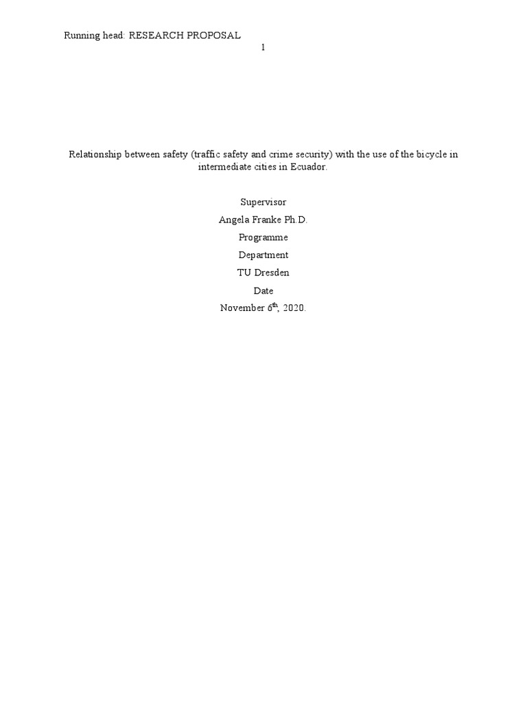 Research Proposal Template APA | PDF