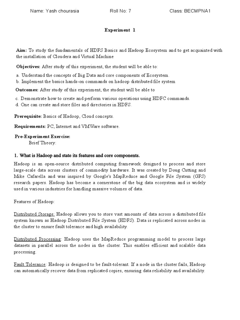 7 - Exp1 - Bda | PDF