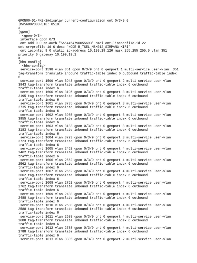 Config Ont f821 Di Olt Huawei | PDF | Computers