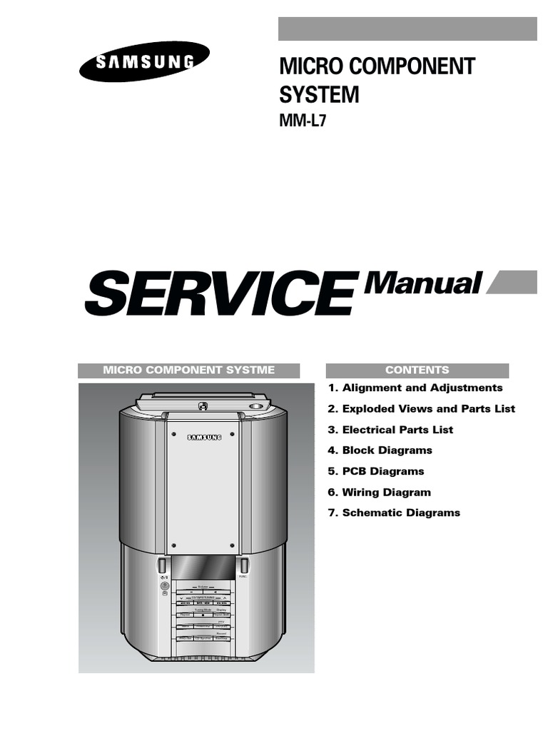 Microcomponente Samsung MM-L7 Avila Service Manual | PDF | Frequency ...