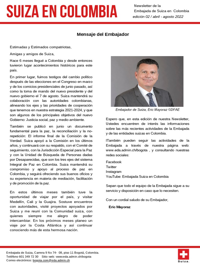 Suiza en Colombia Ed02 2022 - ES | PDF