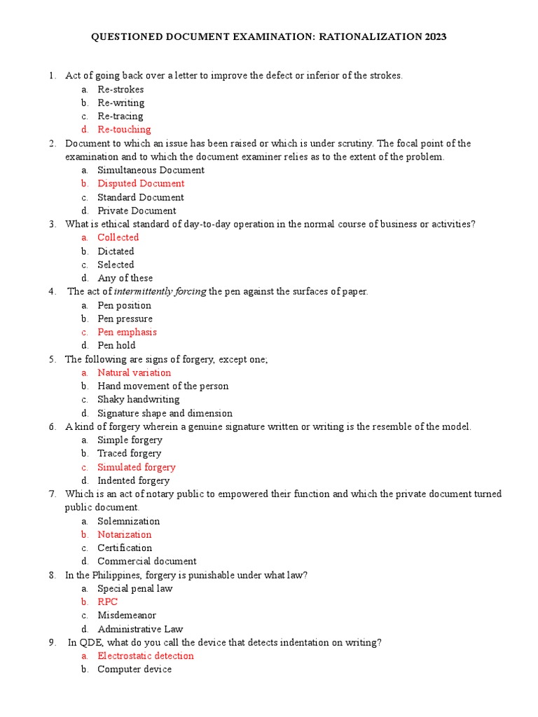 Questioned Document Examination Ratio 2023 | PDF