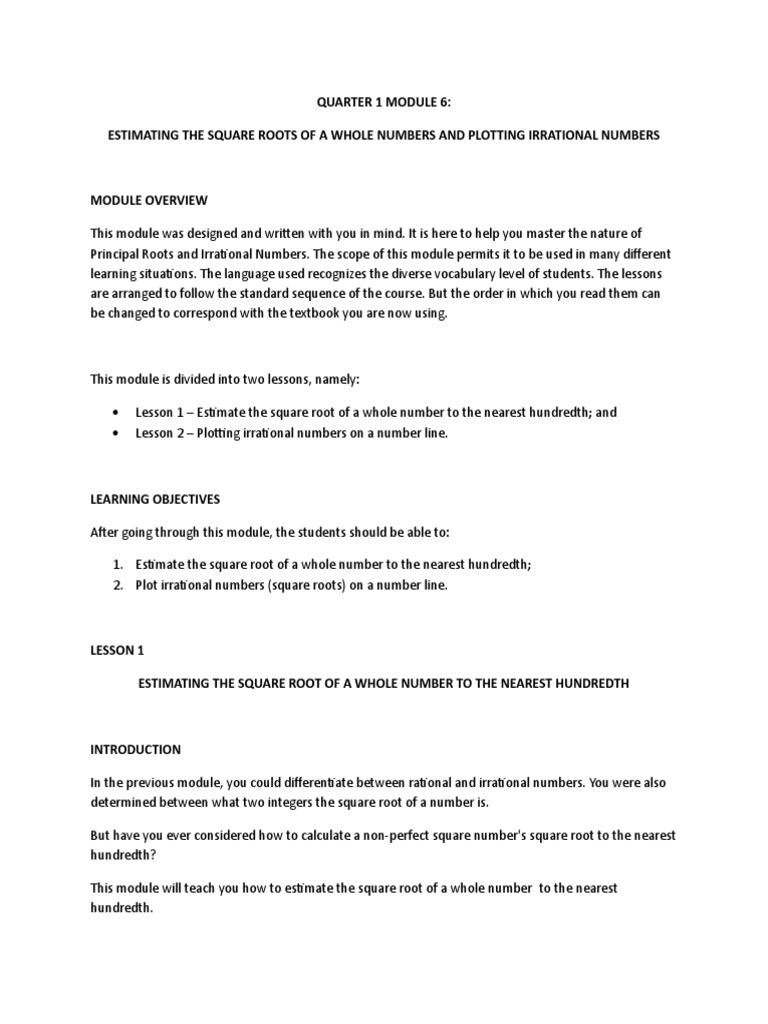Quarter 1 Module 6 | PDF