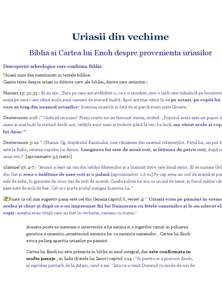 Uriasii Din Vechime | PDF