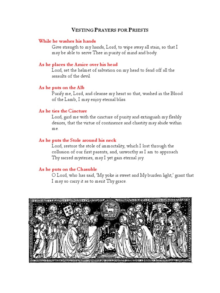 Vesting Prayers For Priests English | PDF