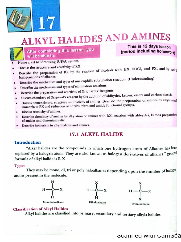 Ch#17 Alkyl Halides and Amines 2022 (Revised Edition) | PDF