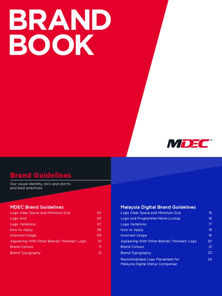 MDEC Brand Book - EN (External) | PDF | Arial | Typography