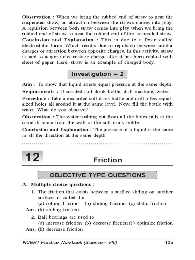 Frictionworkbook | PDF | Friction | Force