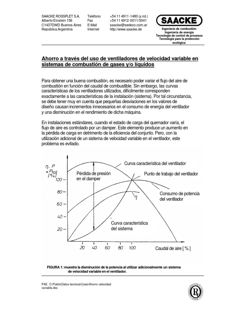 Ahorro Por Velocidad Variable en Ventiladores de Combustion Por SAAKE ...