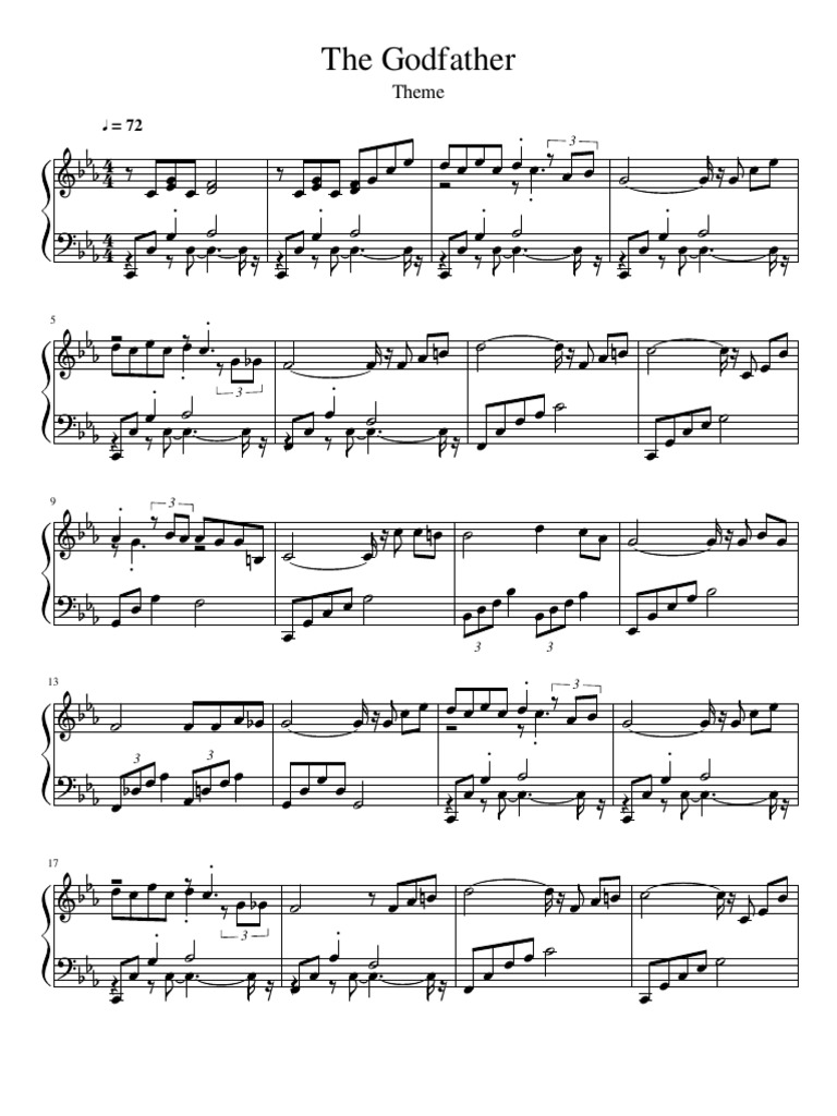 The Godfather - Theme (Piano Sheets) | PDF