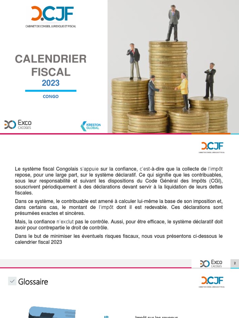 Calendrier Fiscal 2023 | PDF