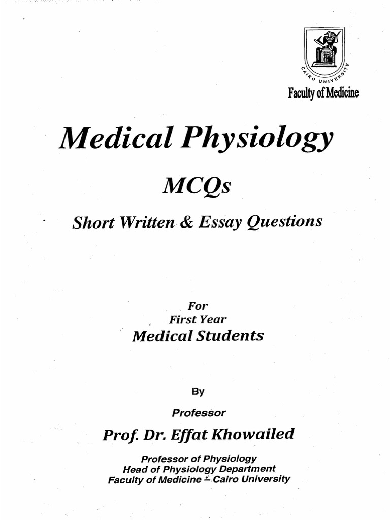 Physiology MCQ | PDF