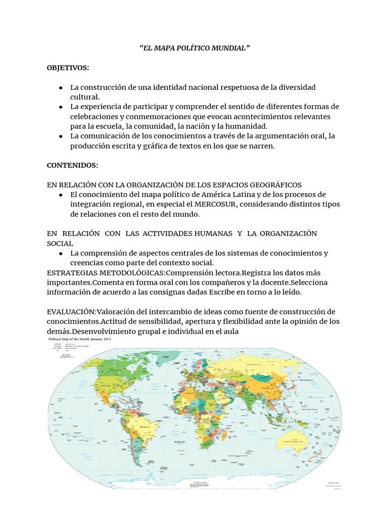 Mapa Político Mundial Actual | PDF