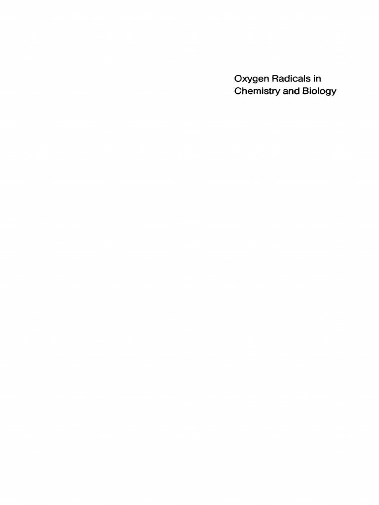 Oxygen Radicals in Chemistry and Biochemistry | PDF | Nicotinamide ...