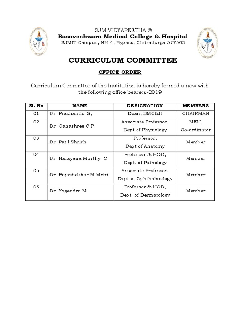 Curriculum Committee List | PDF