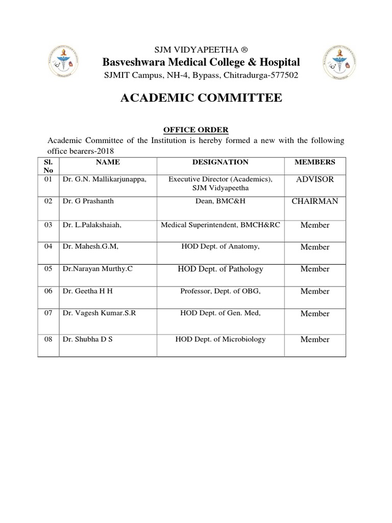 Academic Council List | PDF