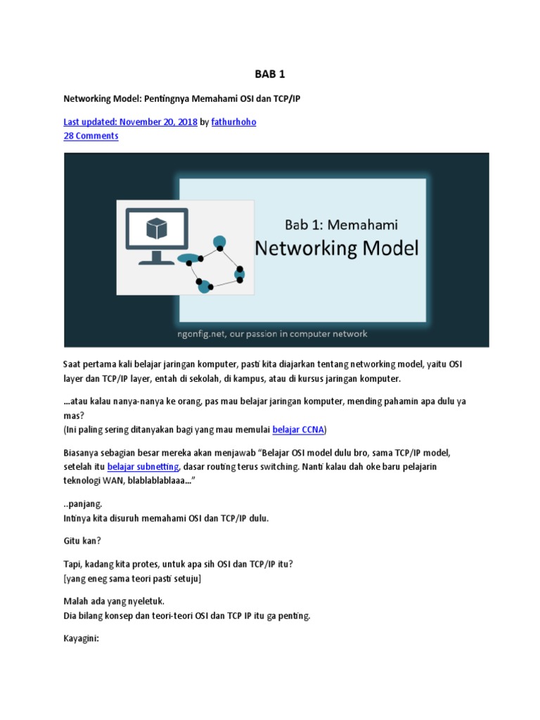 Networking Model | PDF
