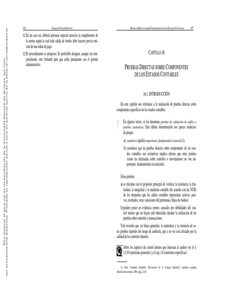 Microsoft Word - FOWLER NEWTON Tratado de Auditoría Cap. 16 | PDF