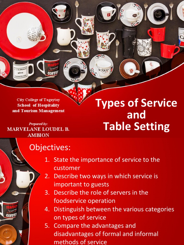 Types of Table Service Explained | PDF