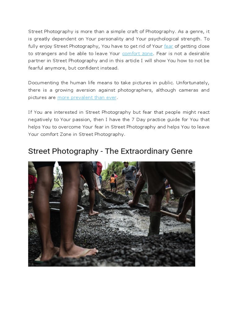 Overcoming Fear in Street Photography | PDF | Flash (Photography ...