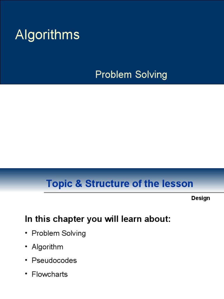 Alogorithm And Prolem Solving Pdf Algorithms Control Flow 5380