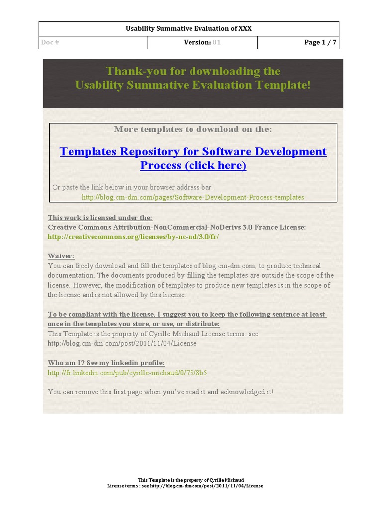 Usability Summative Evaluation | PDF