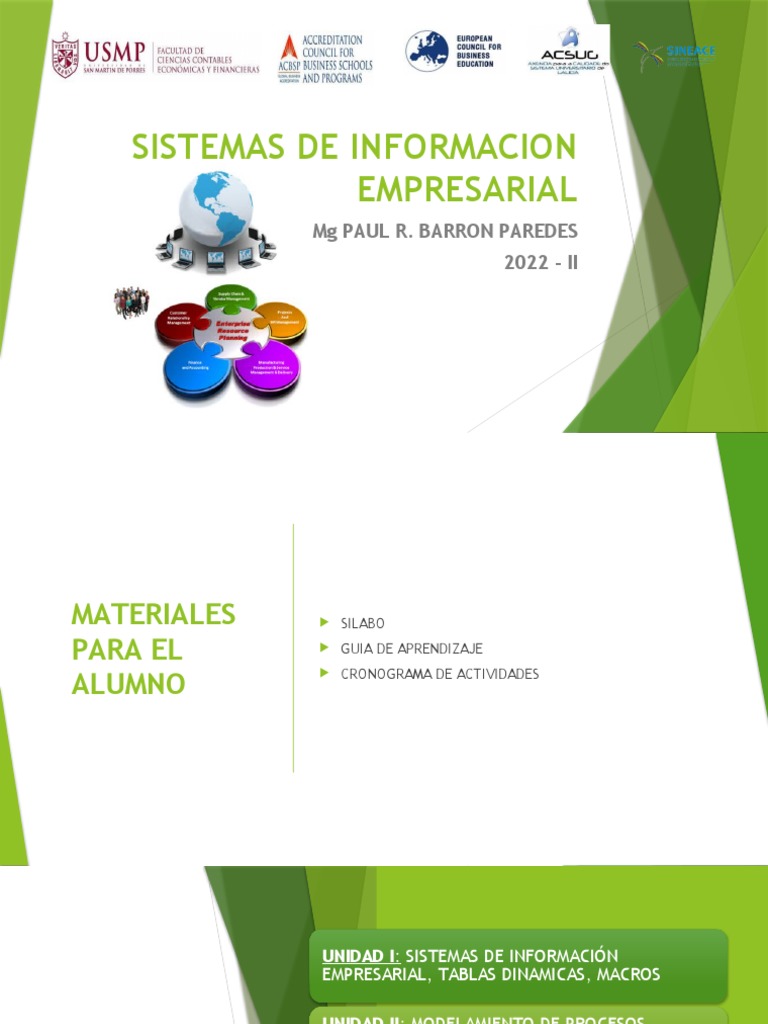 Sistemas de Informacion Empresarial Ciclo 2022-I Usmp | PDF | Macro ... Sistemas de Informacion Empresarial Ciclo 2022-I Usmp | PDF | Macro ...