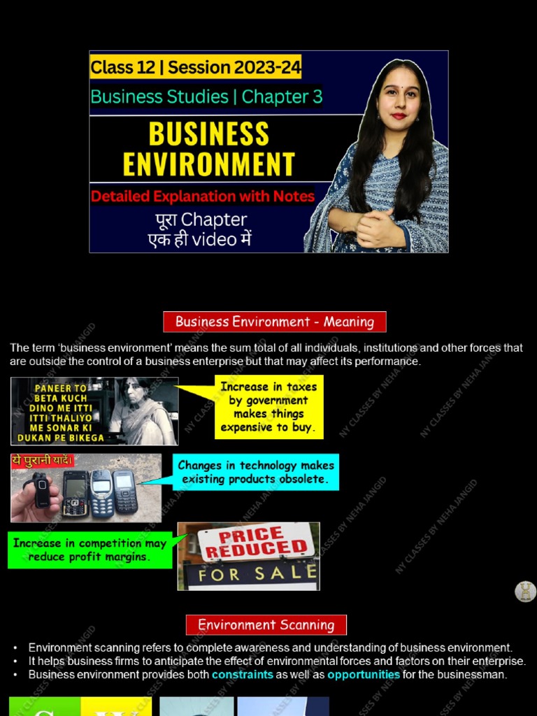 Chapter 3 Business Environment Notes | PDF