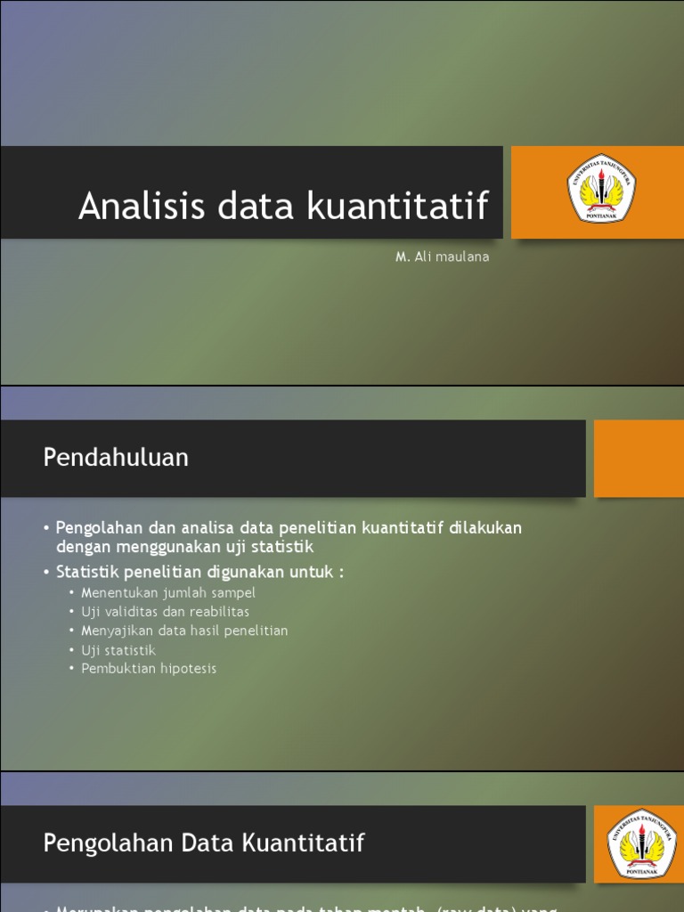 Pengolahan dan Analisis Data Kuantitatif | PDF
