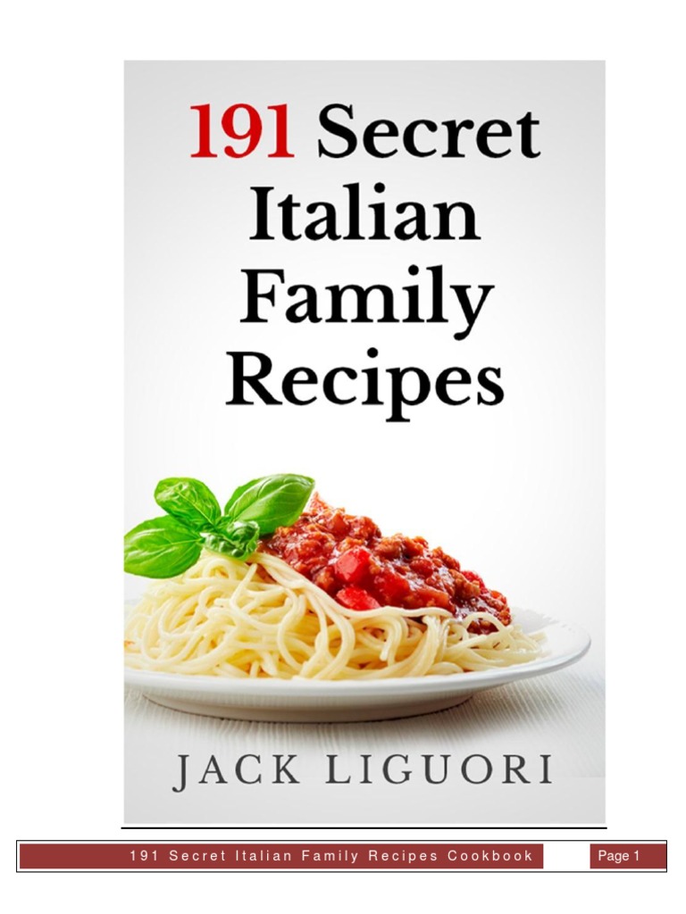 191 Secret Italian Family Recipes++UPDATED | PDF