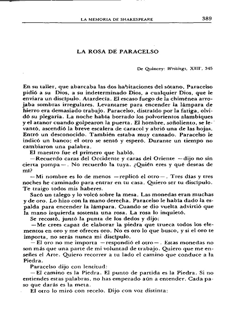La Rosa de Paracelso | PDF