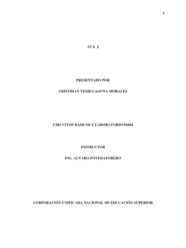 Aca 1 Circuitos Basicos | PDF