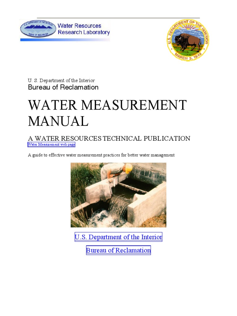 Water Measurement Manual | PDF