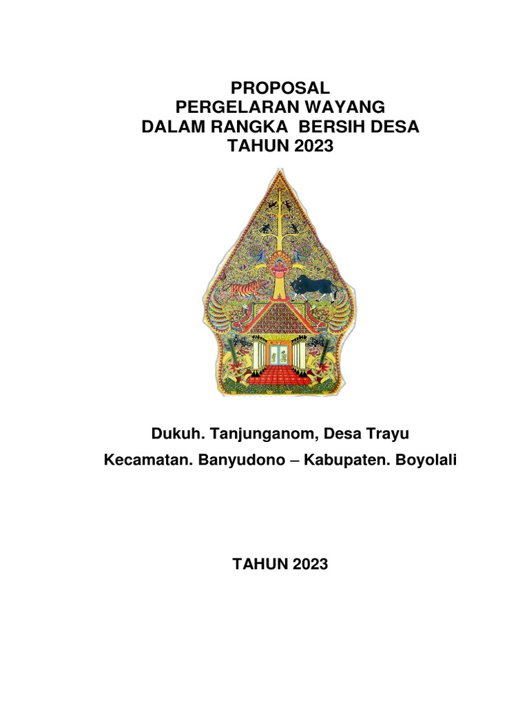 Proposal Pagelaran Wayang Kulit 2 | PDF | Griya & Taman