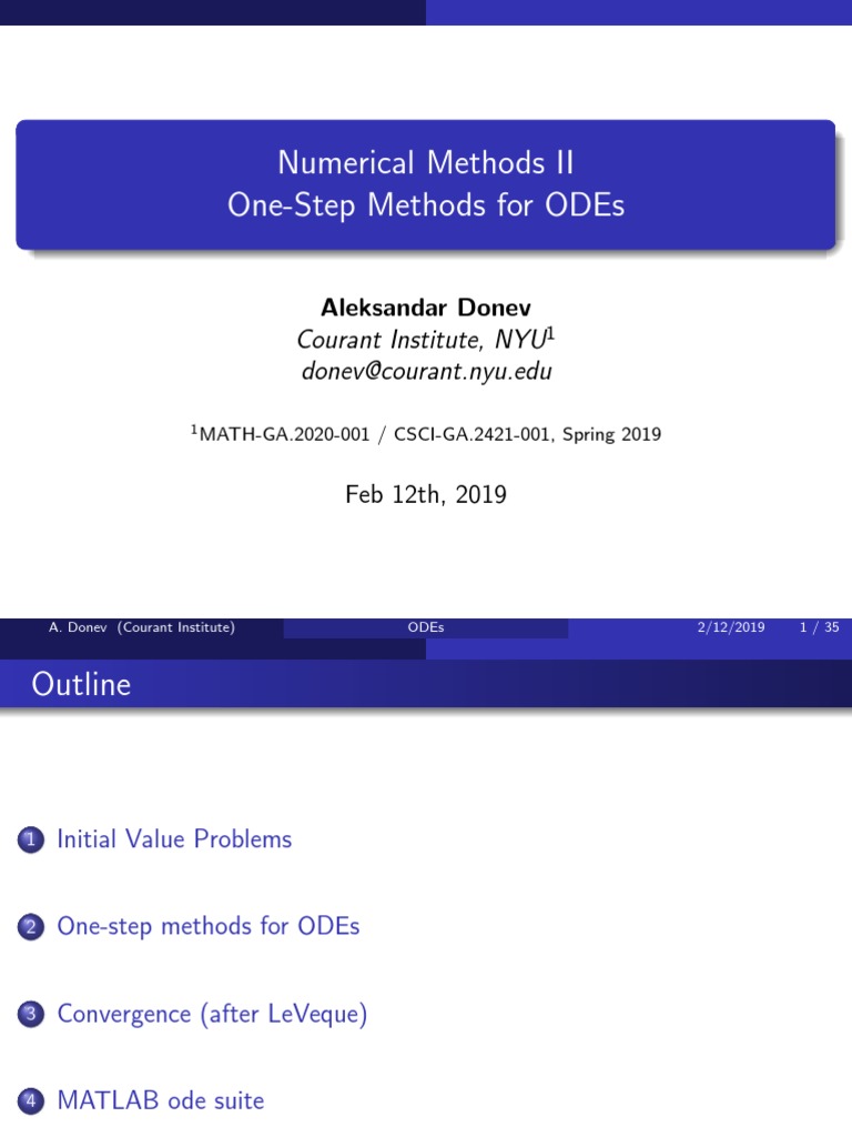 Single Step Method PDF | PDF | Ordinary Differential Equation ...
