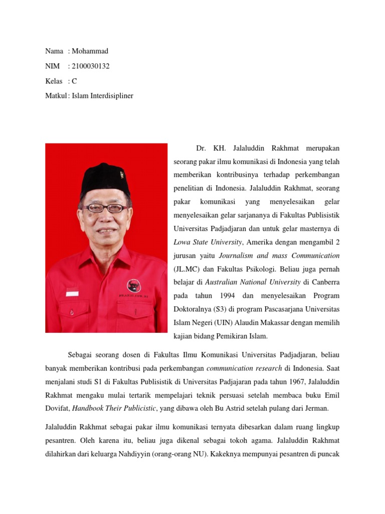 Dr. KH. Jalaluddin Rakhmat | PDF