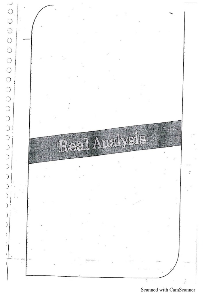 Real Analysis Question Bank PDF