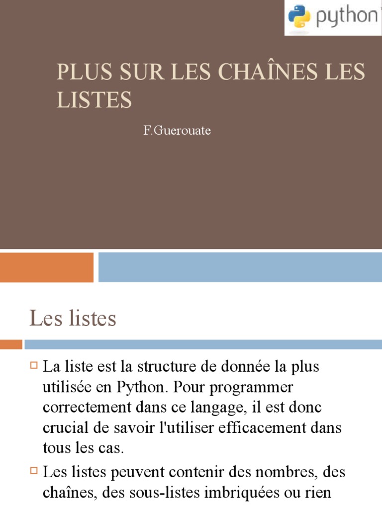Leschaines - Liste-Plus-Dictionnnaires Tuples | PDF | Méthodes et références pédagogiques