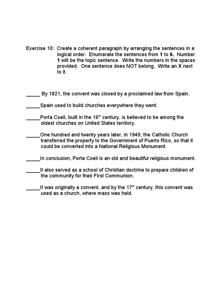 Arrange Sentences for Coherent Paragraph | PDF | Religion & Spirituality