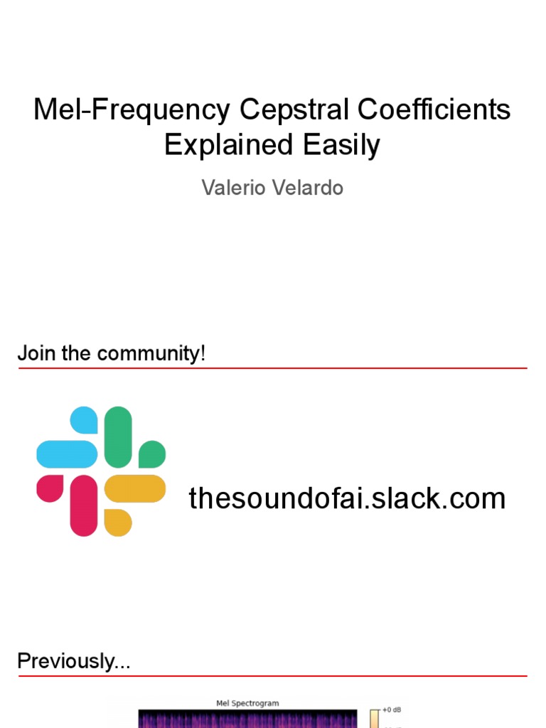 Mel-Frequency Cepstral Coefficients Explained Easily | PDF | Signal ...
