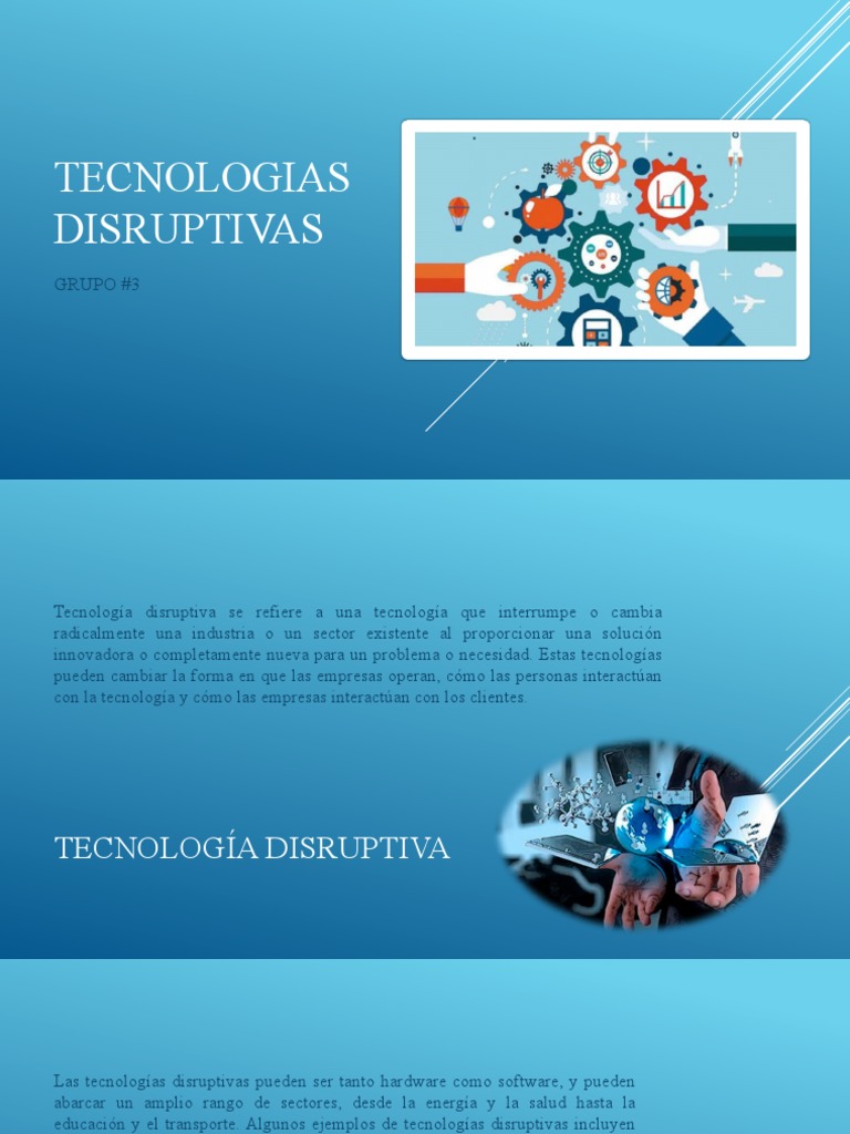 Tecnologías Disruptivas: Impacto y Ejemplos | PDF