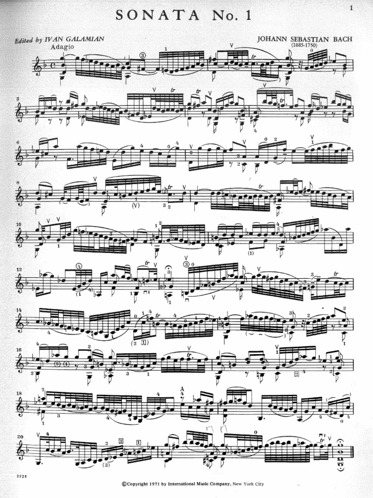 6 Sonatas and Partitas For Violin Solo by Johann Sebastian Bach, Ivan Galamian | PDF