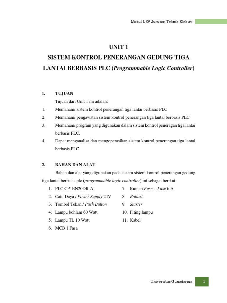 Modul Unit 1 - PLC - Uk3 | PDF