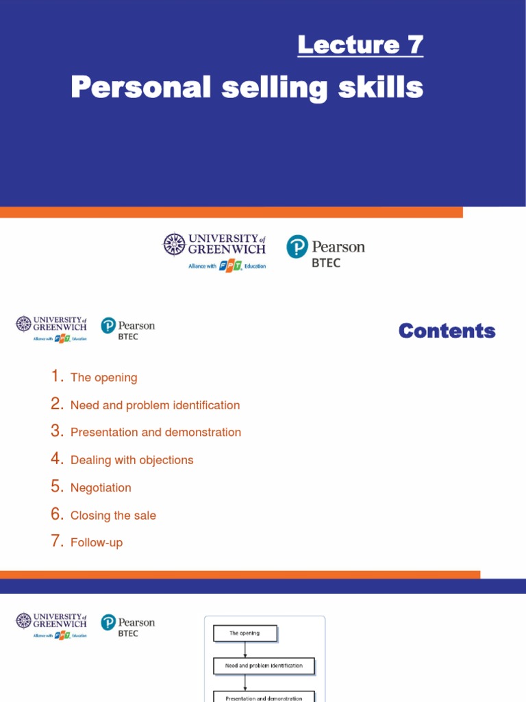 (5131) - Lecture 7 - Personal Selling Skills | PDF | Sales | Procurement