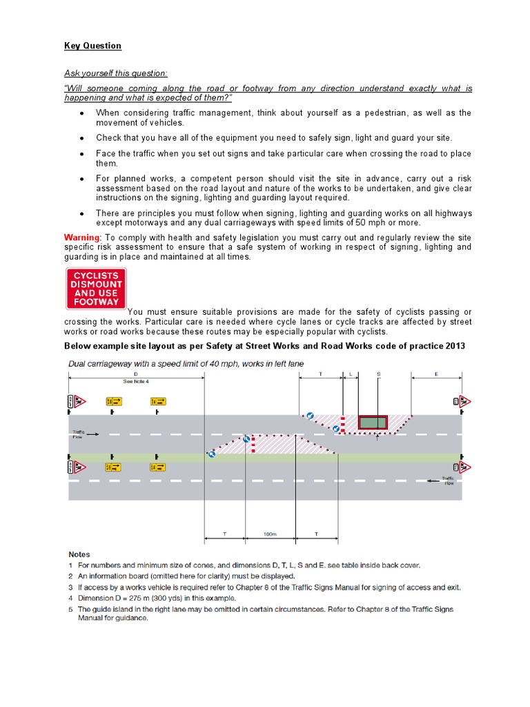 Traffic Management Safety Guide | PDF
