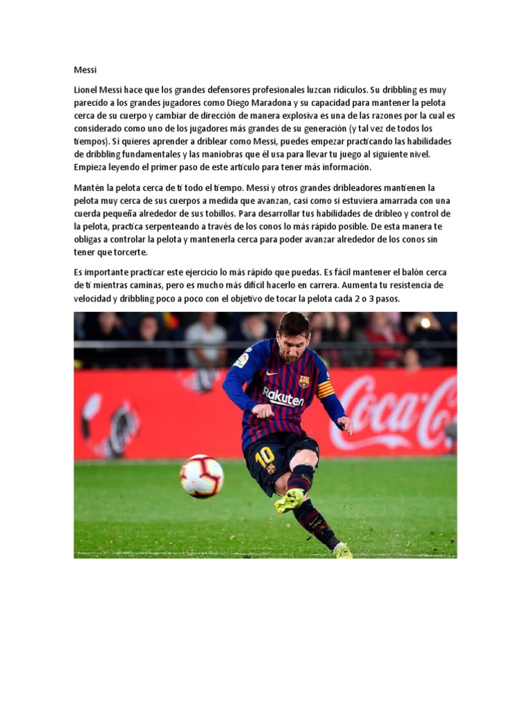 Aprende a driblear como Messi | PDF