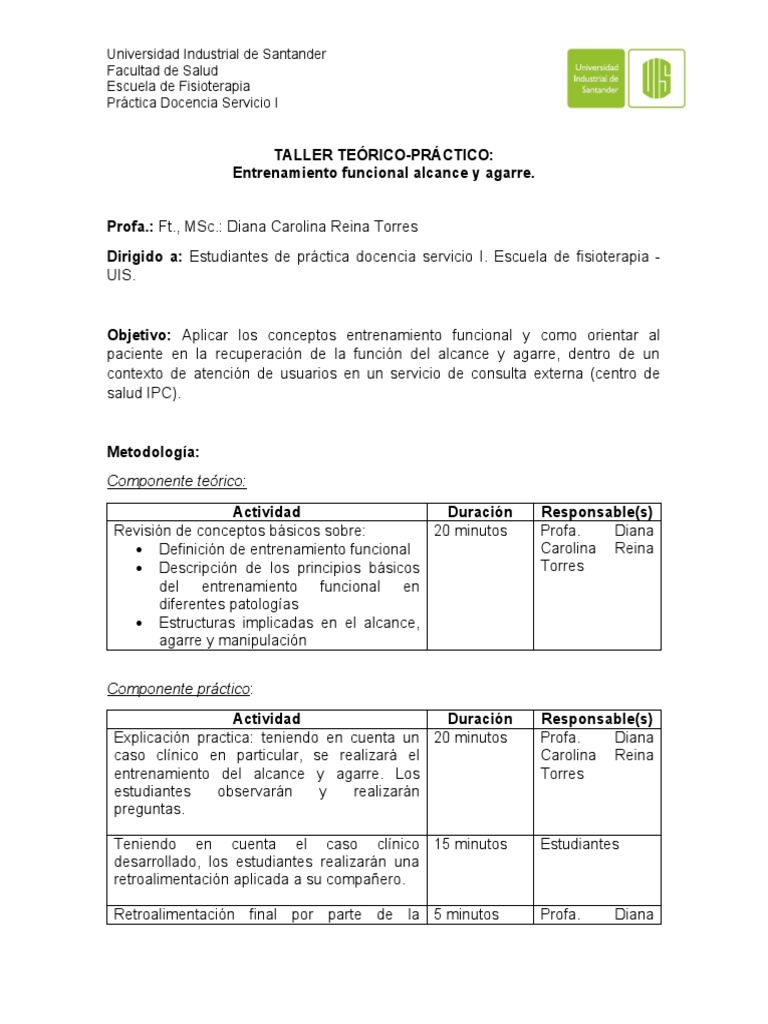 Taller Teórico-Práctico5 - Entrenamiento Funcional para El Paso Del ...